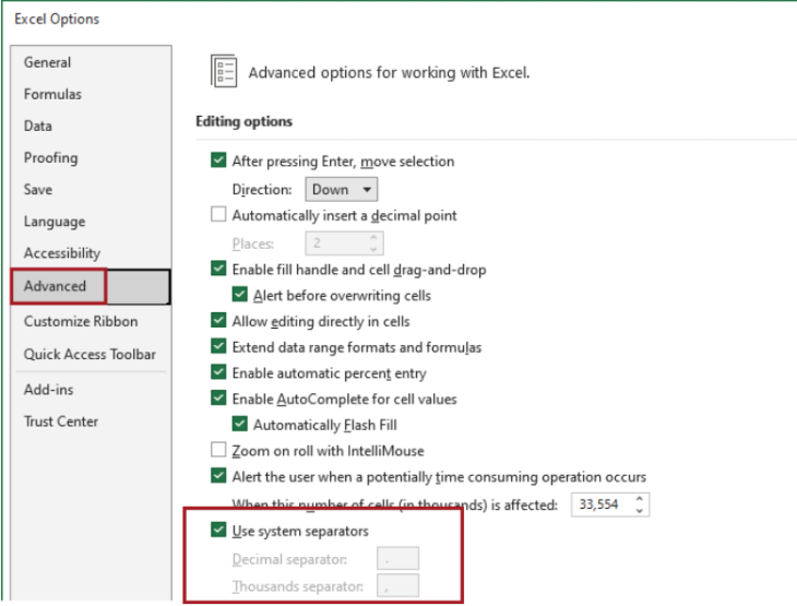 Tedds Excel Link Error "Expression contains an unexpected delimiter" | Trimble User Assistance